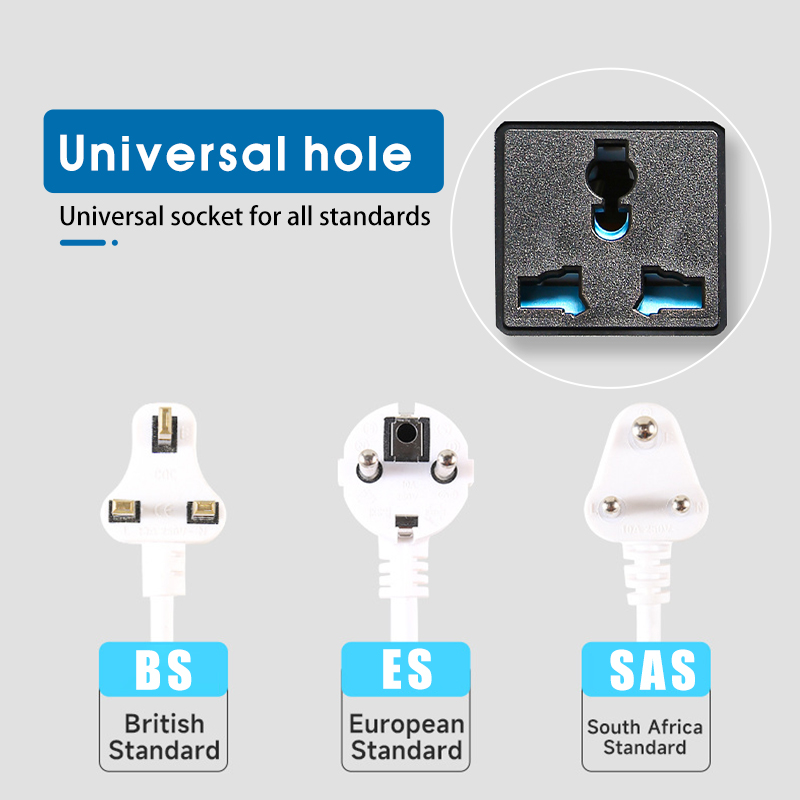 2M UK Power Socket 4 USB Port 4 Universal Power Strip Extension Plug ...