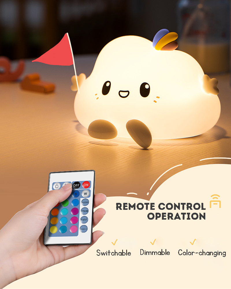 Cloud Shape LED Silicone Night Light Kids Baby Childrens Bedroom Lamp ...