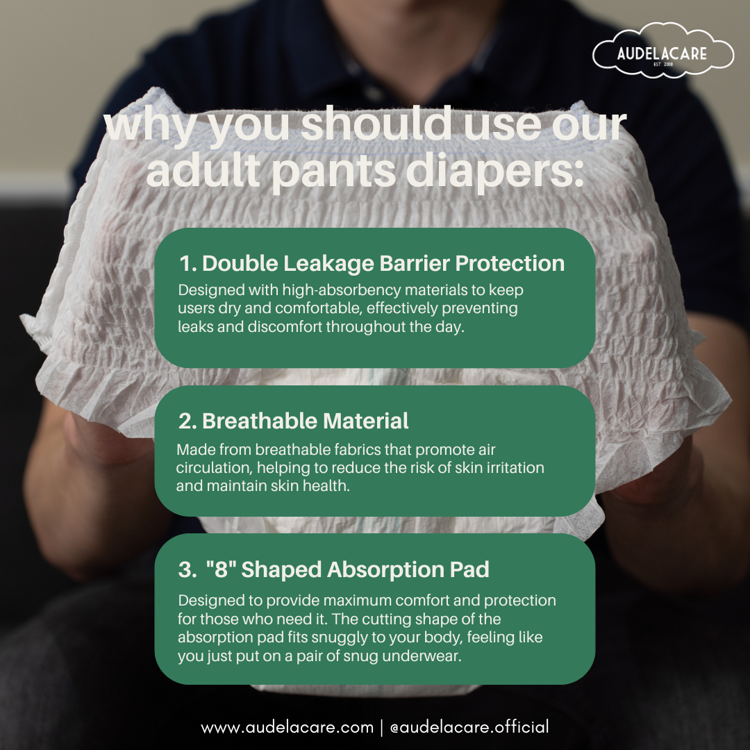 Audelacare - Adult Pants Diapers (1 Pack) | Shopee Singapore