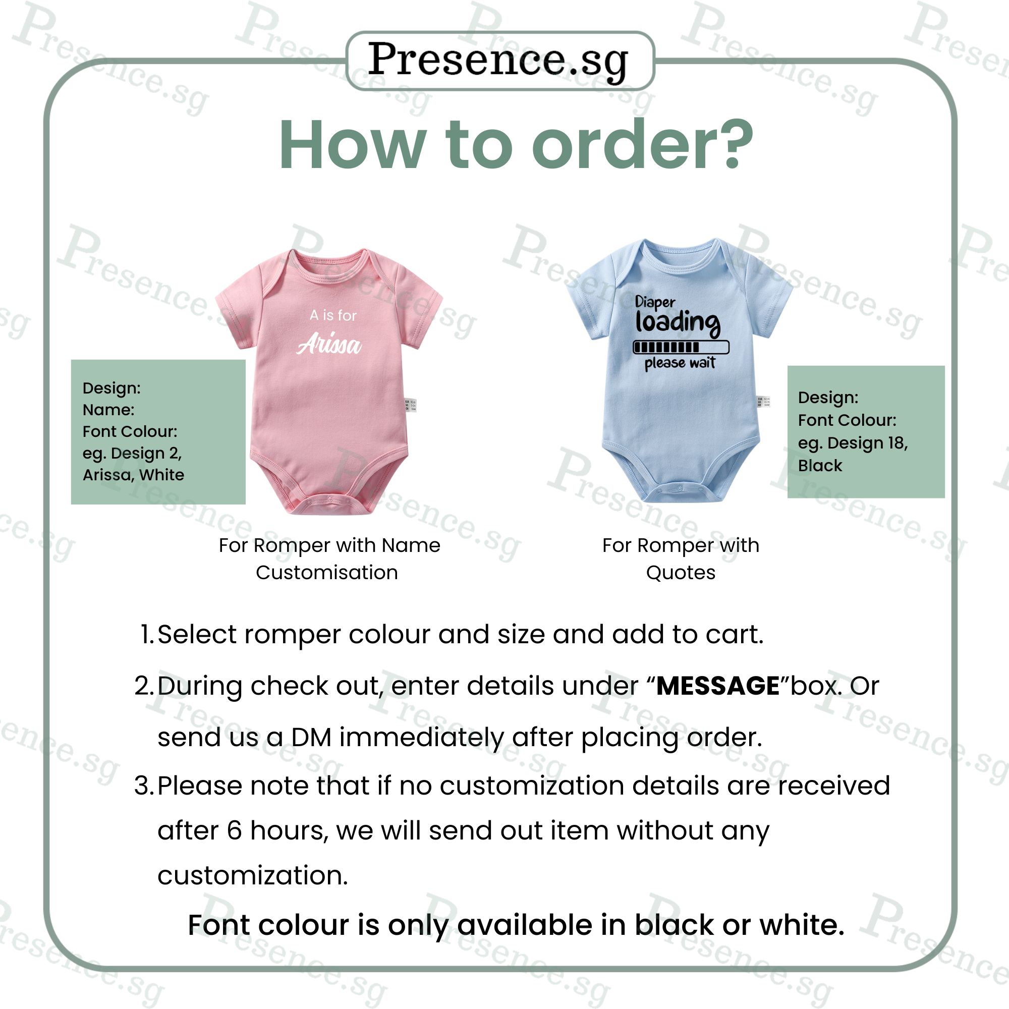 Personalised Name Baby Romper | Custom Newborn Onesie Bodysuit ...
