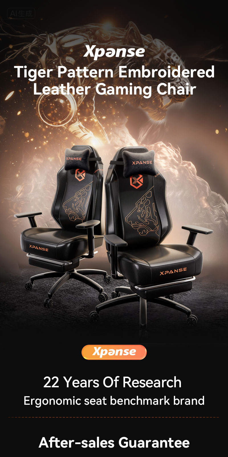 【SG Stock】Xpanse Xspark Mech-Tiger Gaming Chair Air-Leather Ergonomic ...