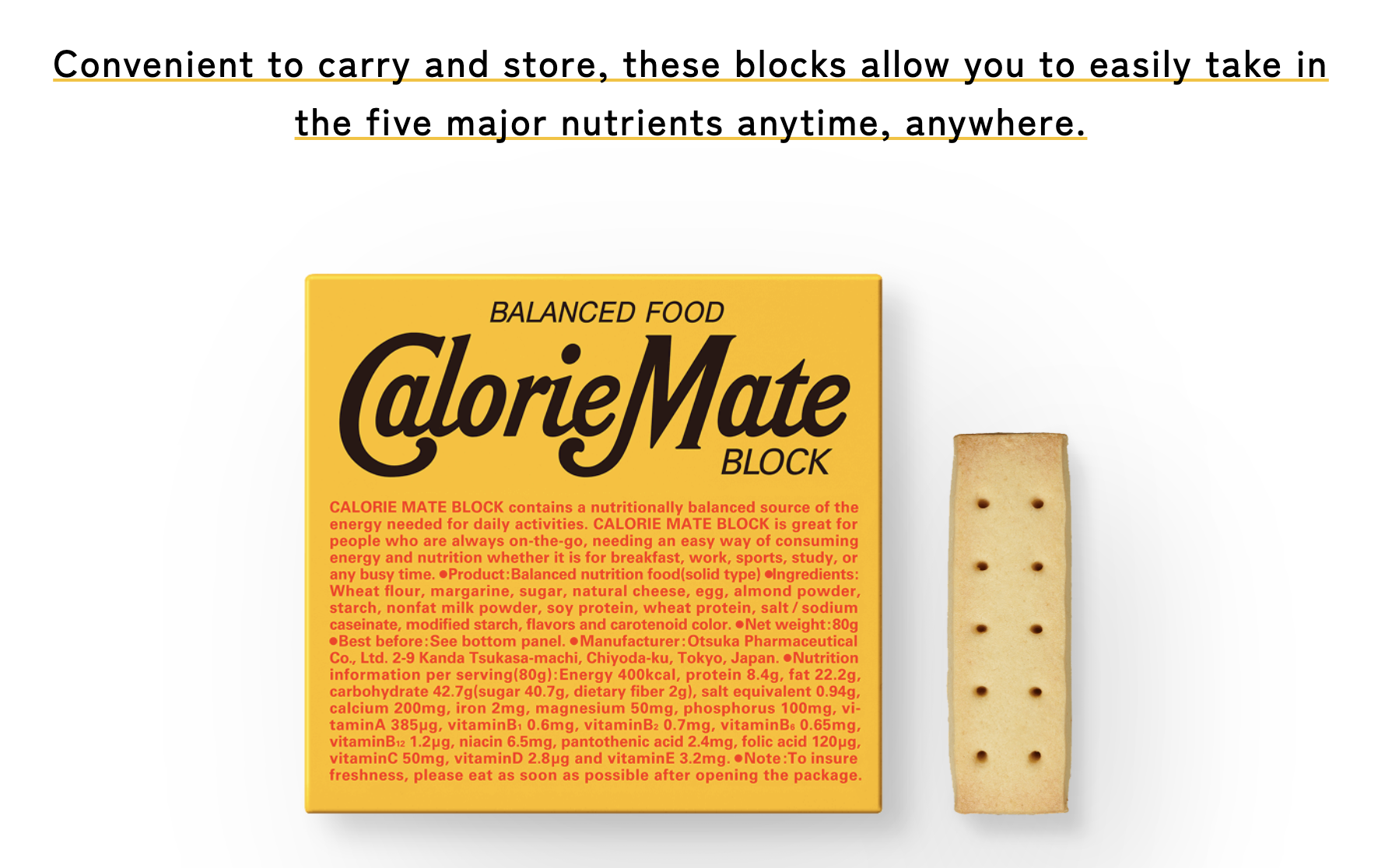 Otsuka Calorie Mate Block Balanced Nutrition Food Assorted Flavors ...