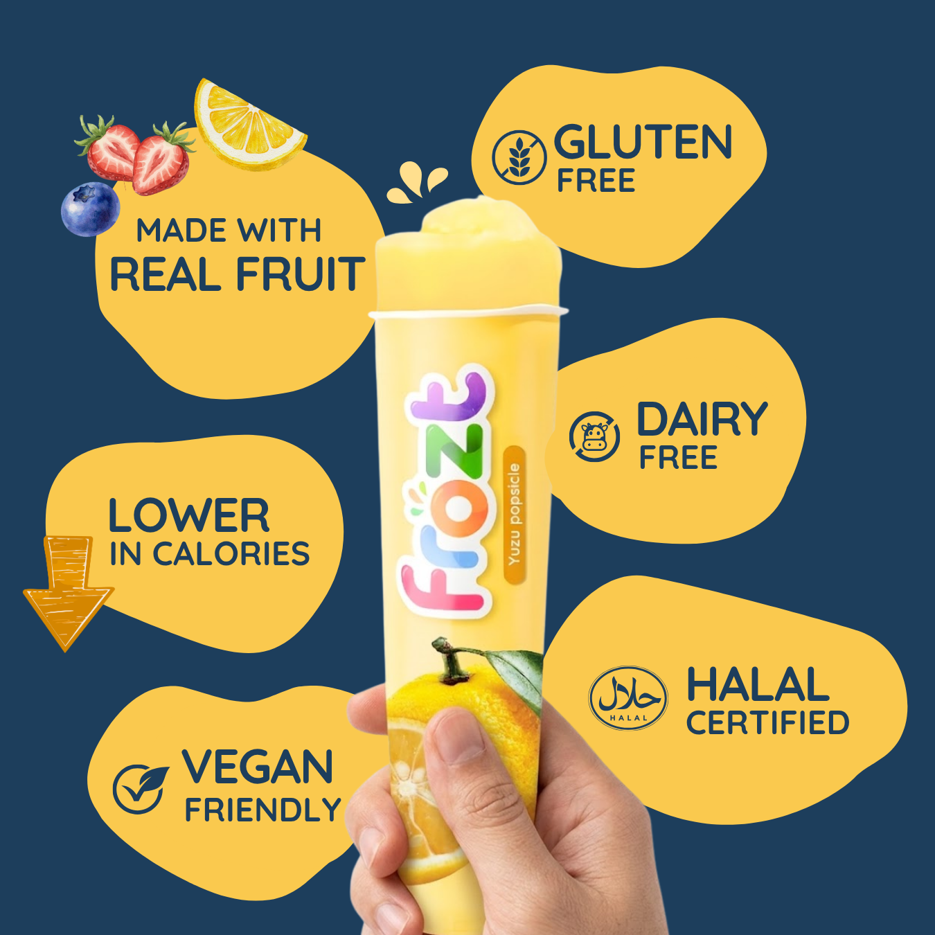 Frozt | Fruit Popsicles Bundle of 25 – Real Fruit, Halal Healthy Snack ...