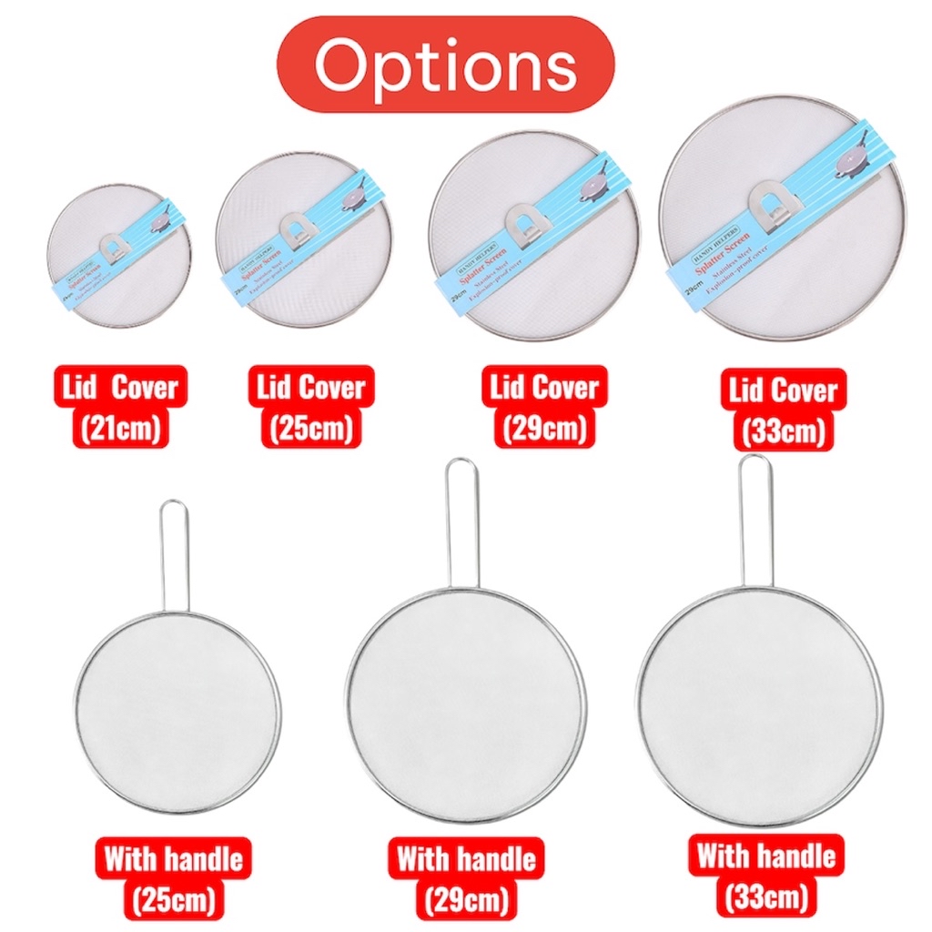 Grease Splatter Screen – 7 Options | Stainless Steel Oil Splash Guard ...