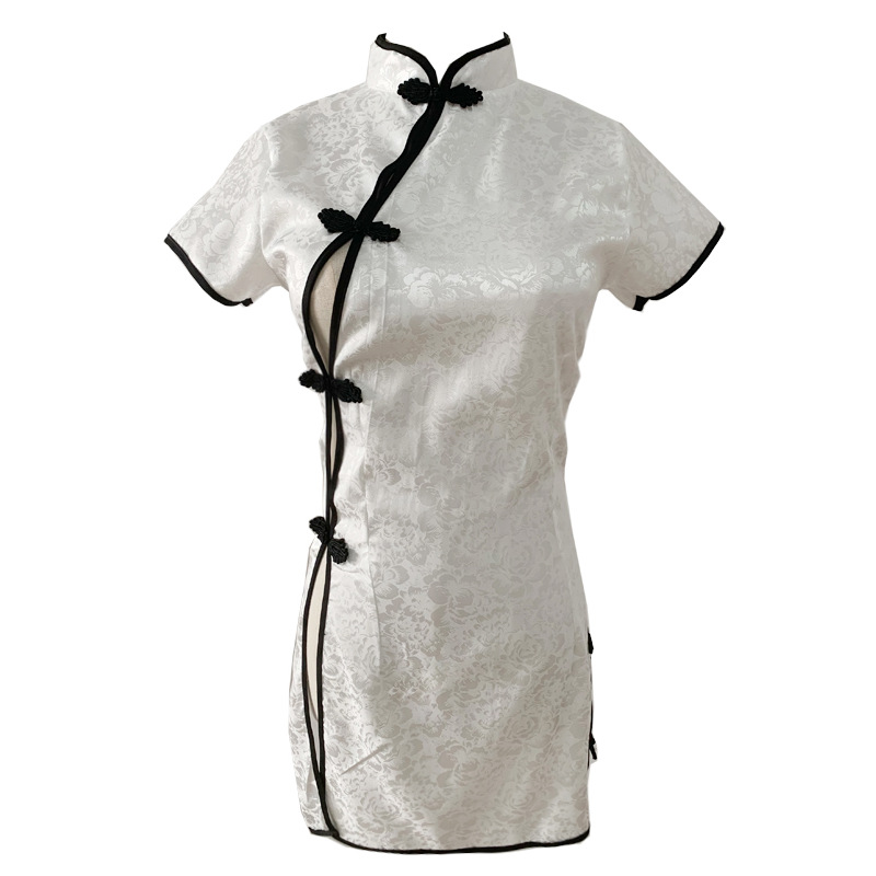 Vintage Uniform Style Sexy Cheongsam Lingerie With Thong Elegant ...