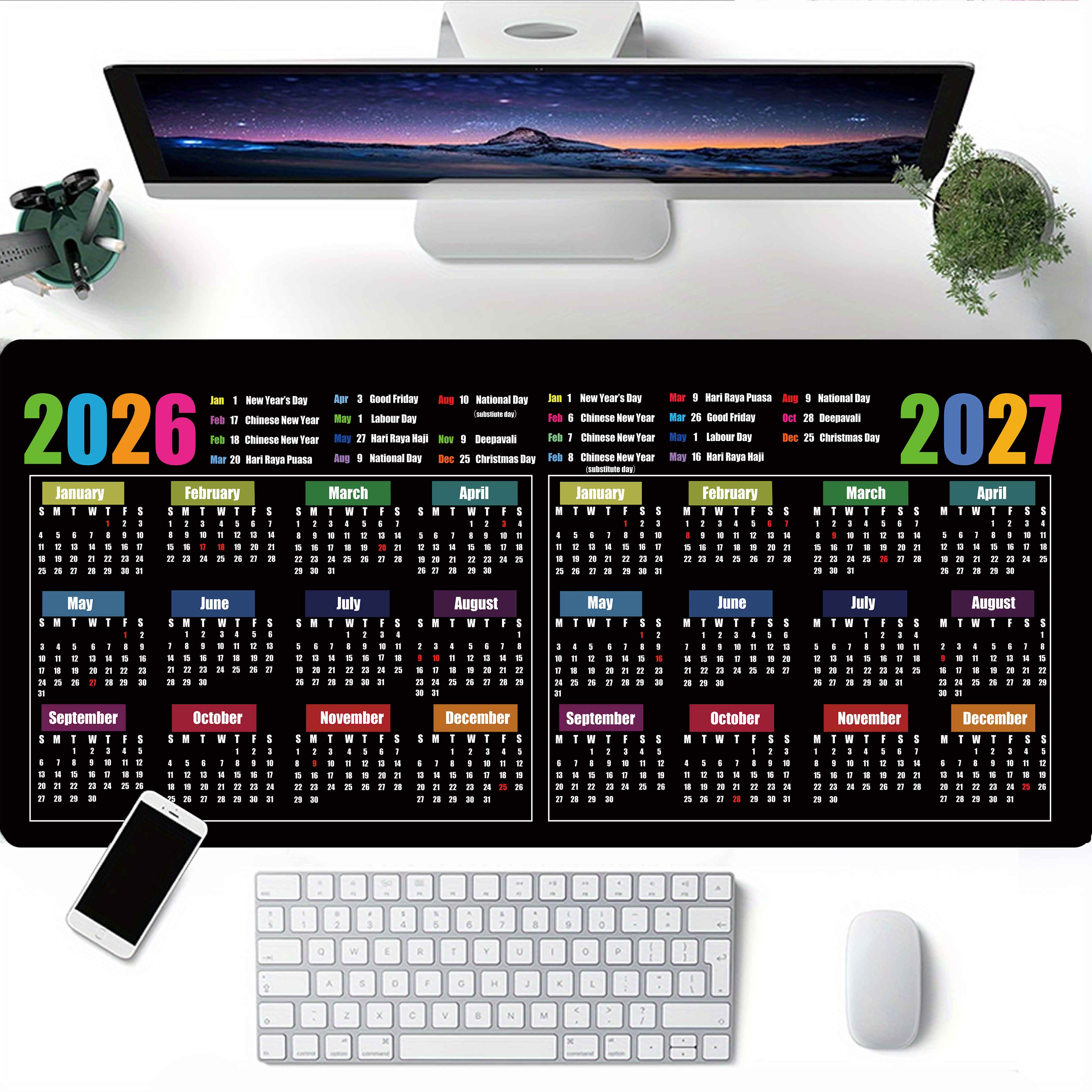 Singapore 2026-2027 Year Calendar Public holiday Shortcuts Cheat Sheet ...