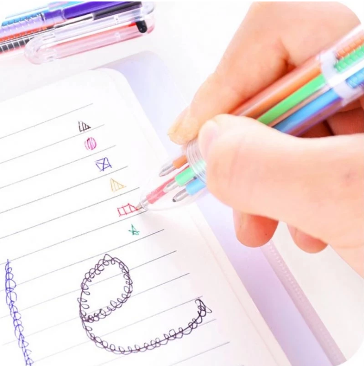 6-in-1 Multicolour Pen ballpen Office School Supplies Students Children ...