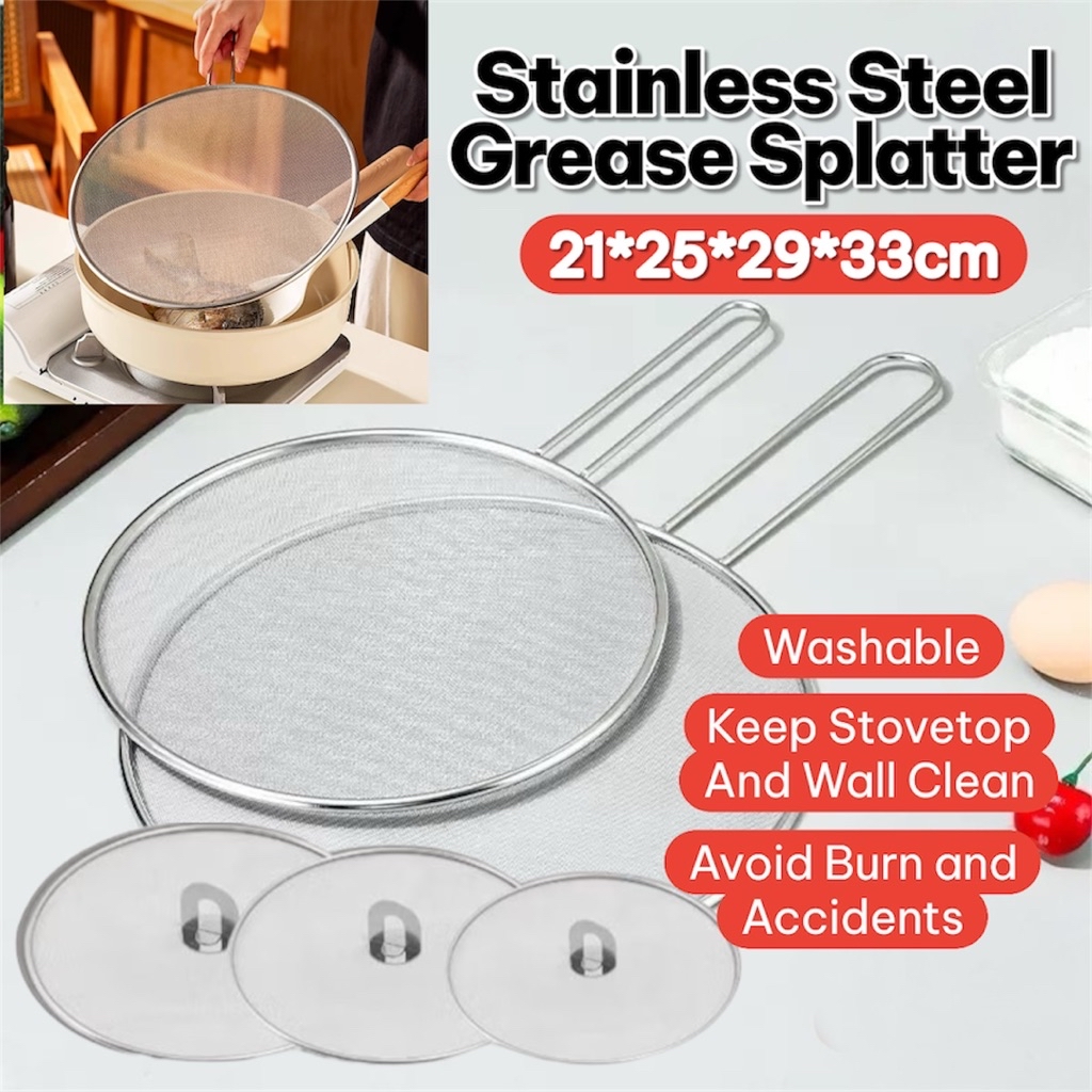 Grease Splatter Screen – 7 Options | Stainless Steel Oil Splash Guard ...