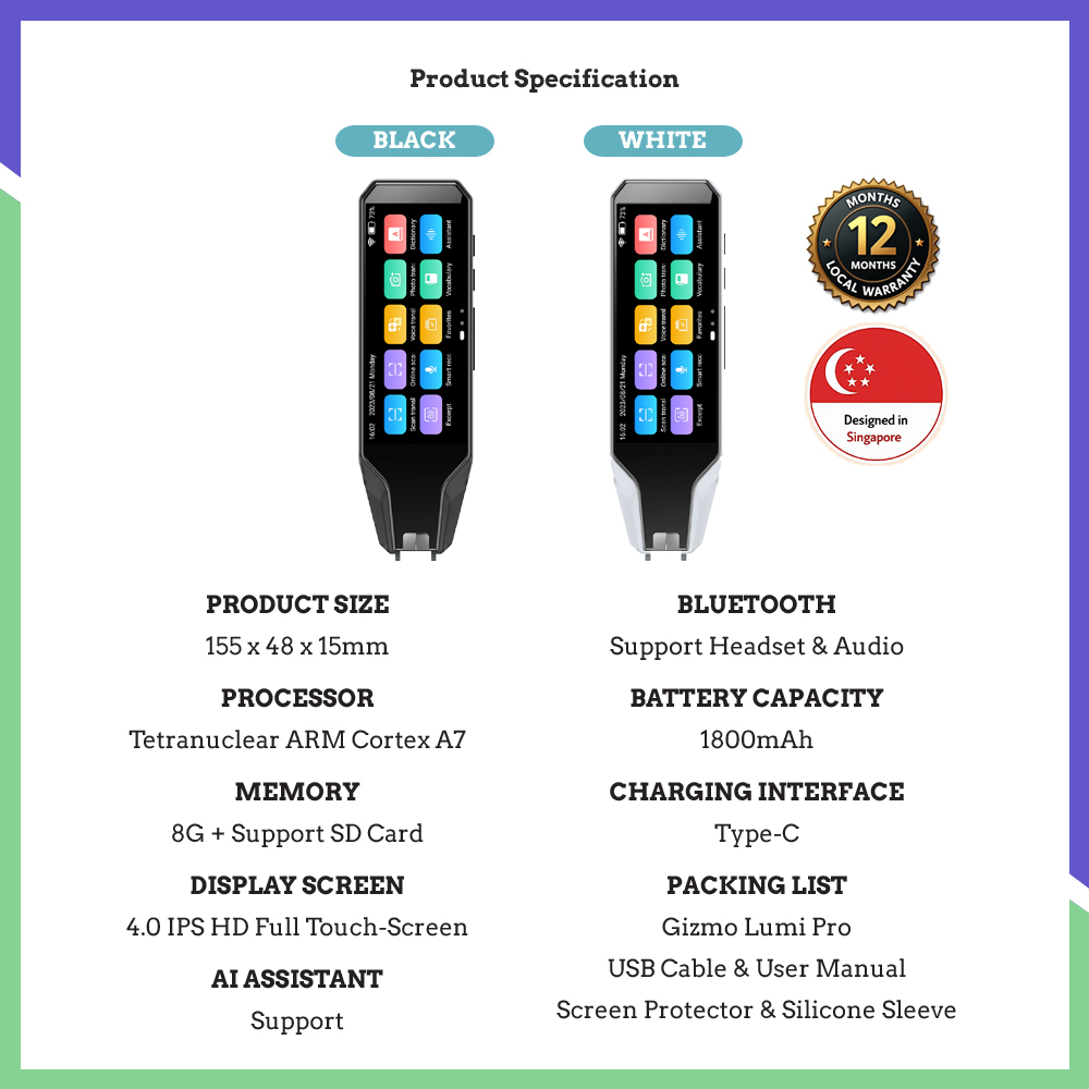 GIZMOKIDS - Gizmo Lumi-Pro | Smart AI Scan & Dictionary Translation Pen ...