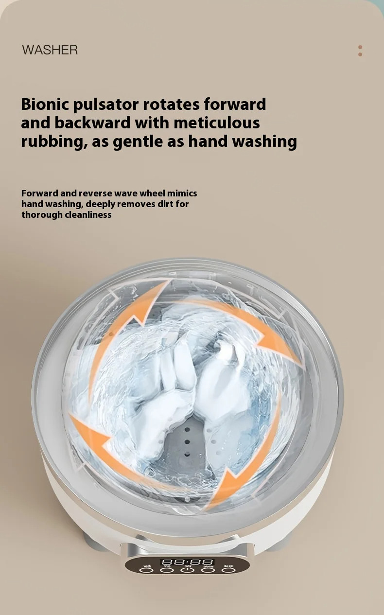 3L Mini Washing Machine With Dehydration Function for Underwear Socks ...