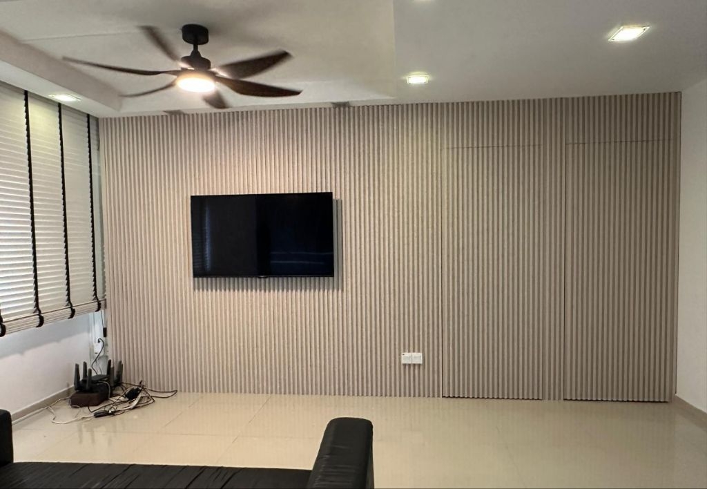 [SG Stock] Bamboo fiber PVC fluted wall panel | Shopee Singapore