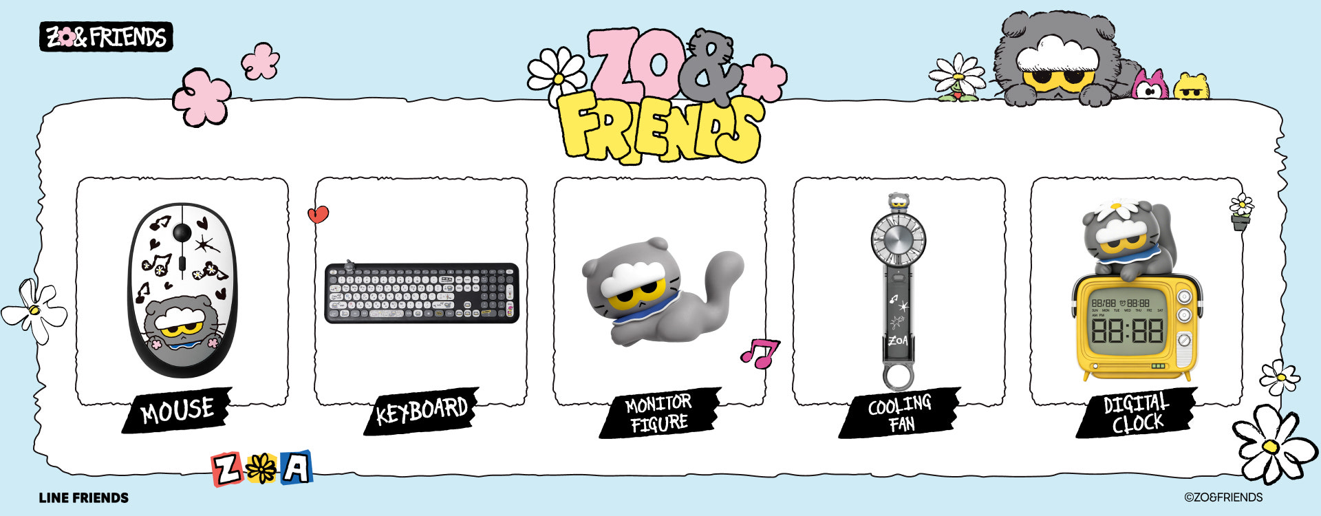 [ZO&FRIENDS X ROYCHE] ZOA Desk Gear Collection GD / G-DRAGON / Keyboard ...