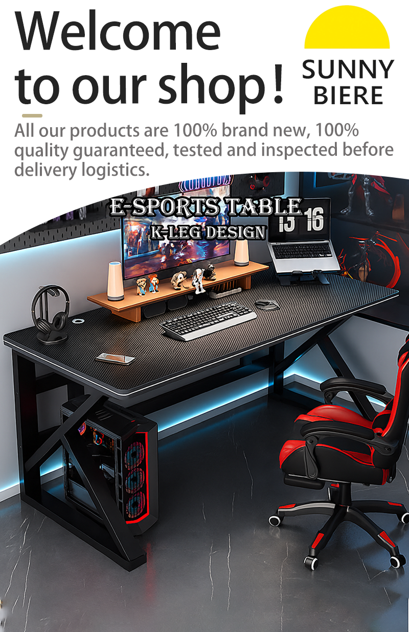 SNB K Frame Gaming Table Study Table Computer Table Office desk Carbon ...