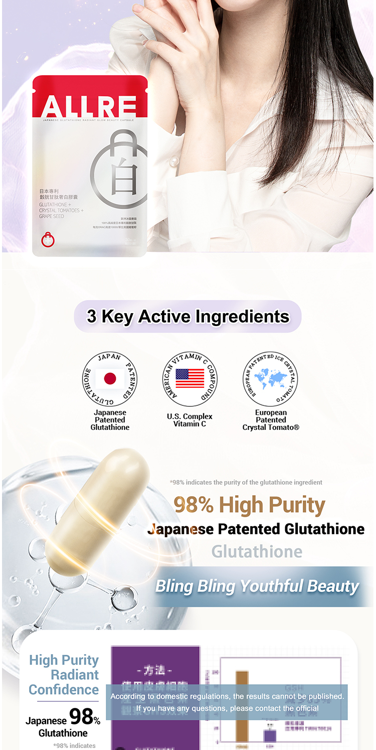 ALLRE Japanese Glutathione radiant glow Beauty Capsule ( 7 capsules ...