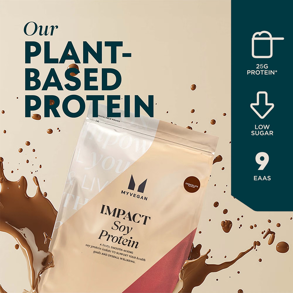 MyProtein Impact Soy Protein Isolate Powder 1kg Build Muscle Plant ...