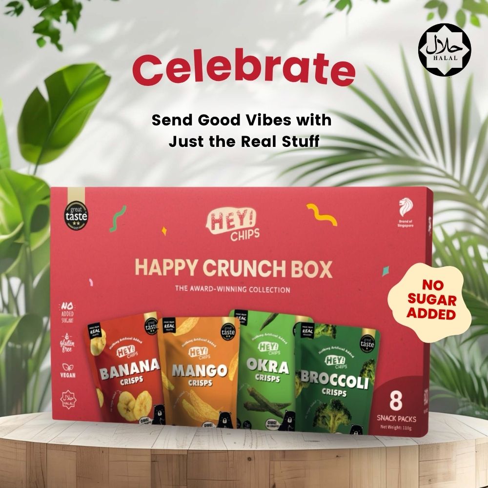Hey! Chip Happy Crunch Box - Christmas Gift, Halal, No Sugar, Low ...