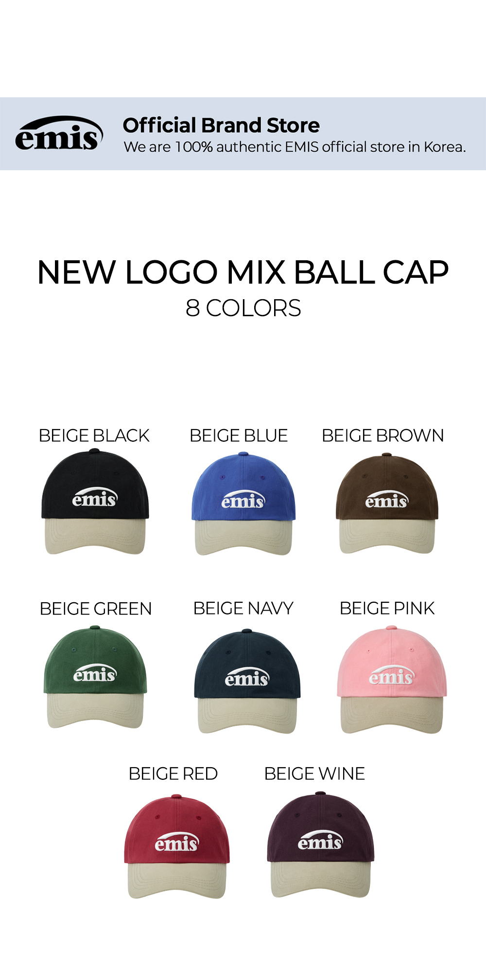 EMIS - NEW LOGO MIX BALL CAP(RENEWAL) | Shopee Singapore