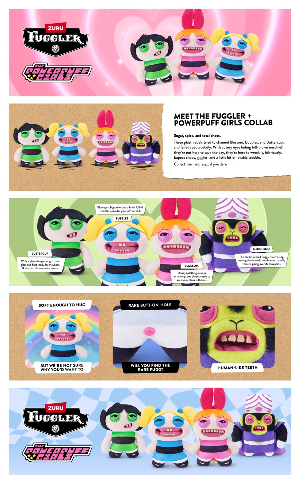 (Pre-Order) Fuggler X Powerpuff Girls Series Funny Ugly Monster 9inch ...