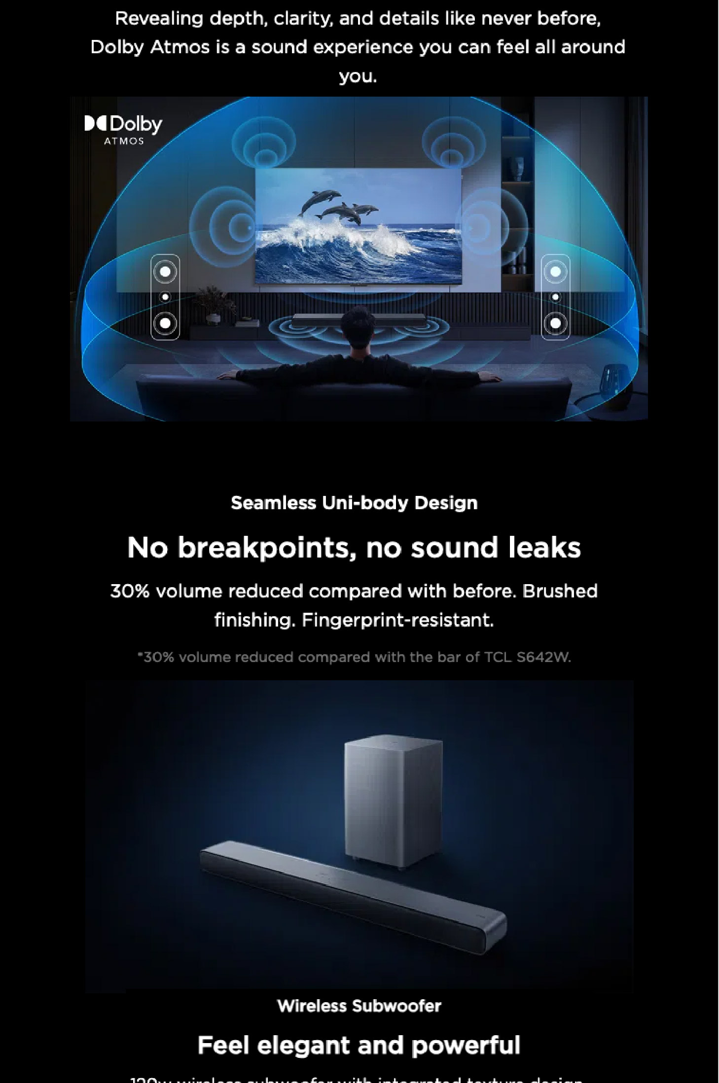 TCL S55H 2.1ch Pro Super Bass Soundbar S Series |Dual Bass System ...