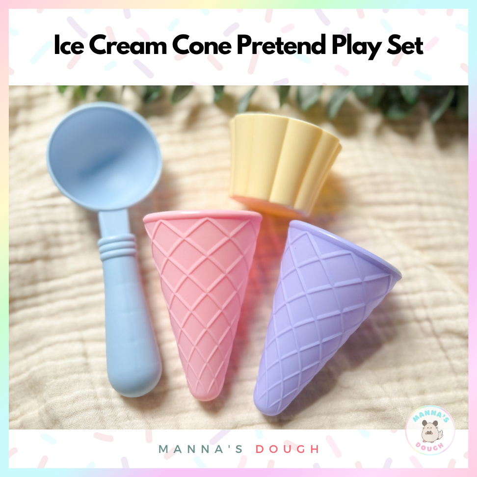 Ice Cream Play Set for Playdough, Playdoh Kinetic Sand & Pretend Play ...
