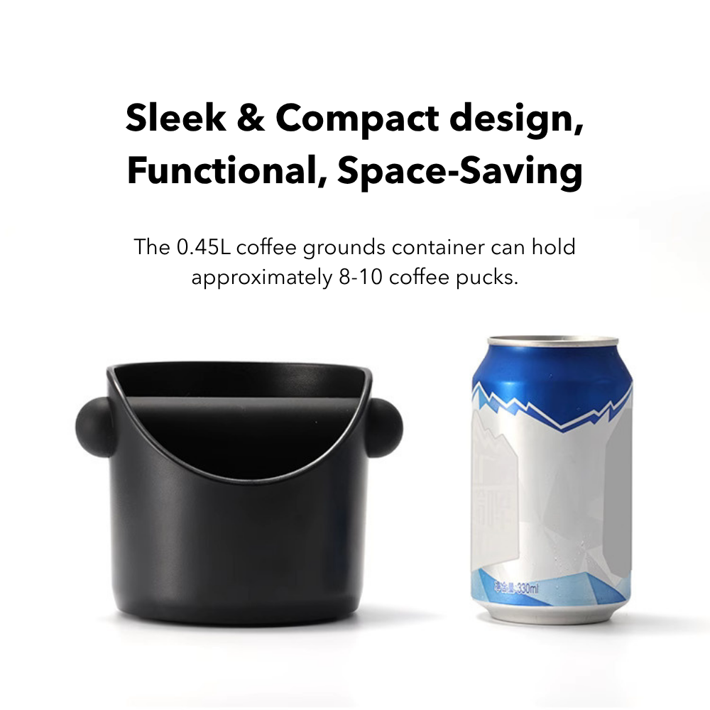 Anti Slip Black Espresso Coffee Knock Box (Coffee Ground Waste Bin For ...