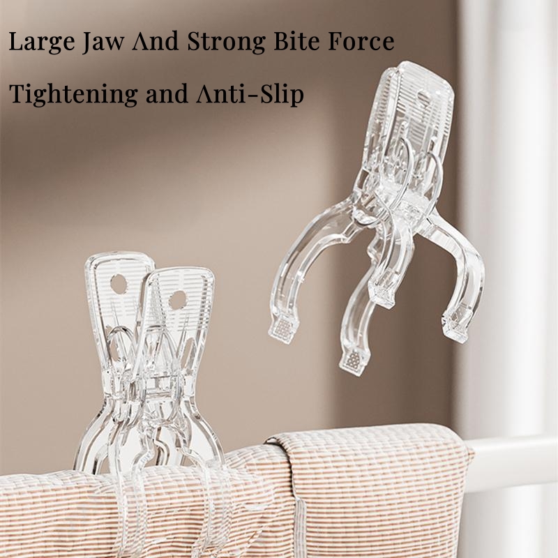 [SG STOCK] 4pcs Big Clothes Peg Transparent Plastic Laundry Hanging ...