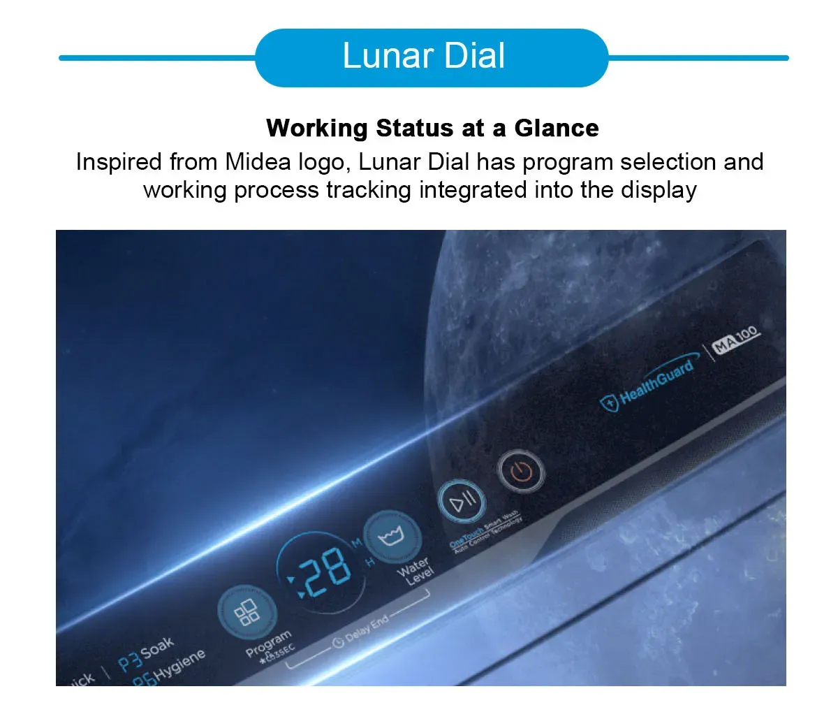 Midea MA100W85G Lunar Dial Series Top Load Washing Machine 8.5kg ...