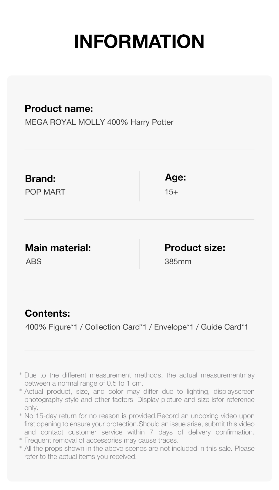 POP MART MEGA ROYAL MOLLY 400% Harry Potter | Shopee Singapore