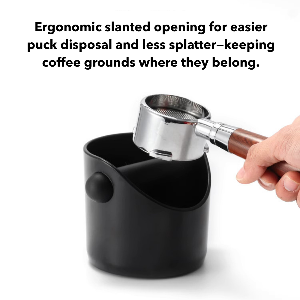 Anti Slip Black Espresso Coffee Knock Box (Coffee Ground Waste Bin For ...