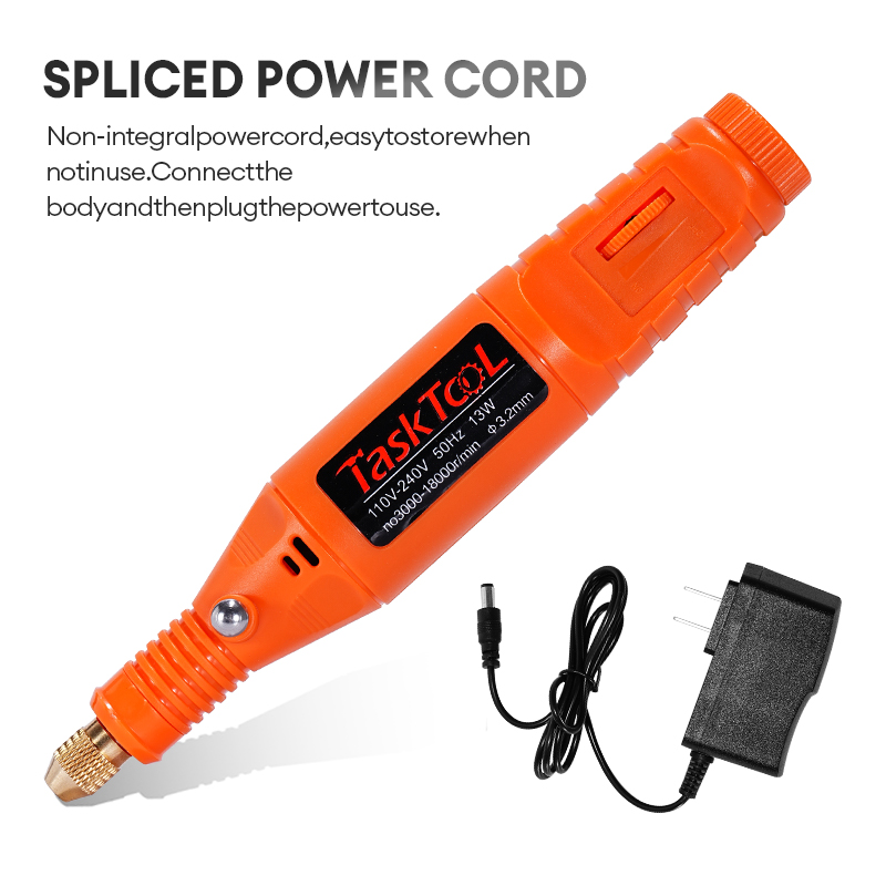 TASKTOOL 18000RPM Mini Drill Grinder 12V Wired Rotary Tool Kit For ...