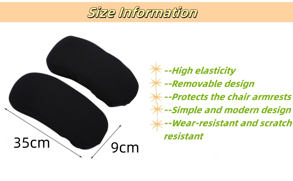 Office Chair Armrest Covers 1pair Stretchable Stretch Computer Chair ...