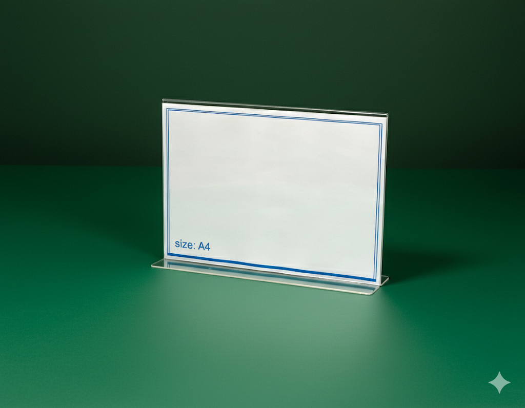 Minimalist Inverted T-Shape Acrylic Stand for Signs, Photos, Home ...