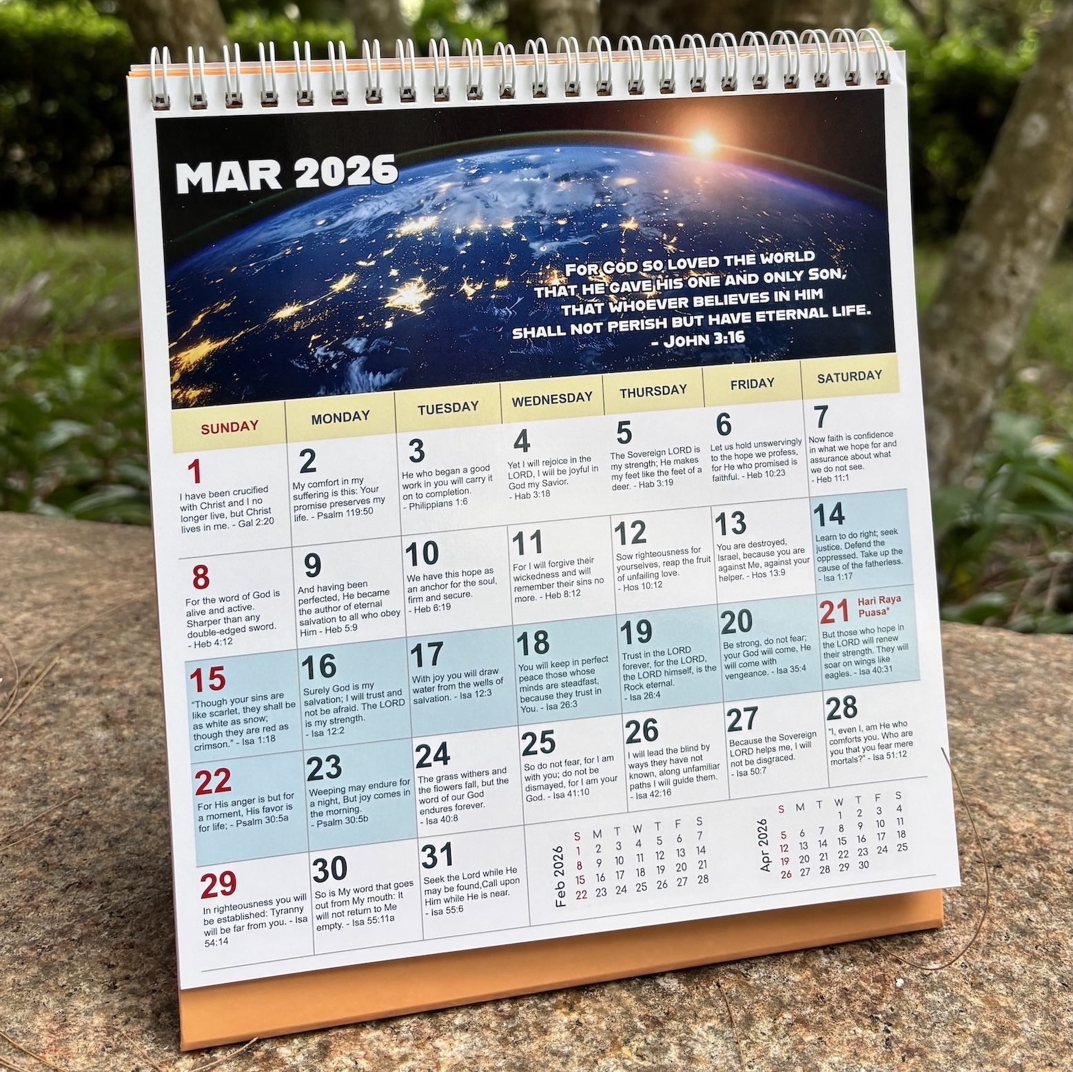 SET of 20| 2026 Christian Daily Bible Verse Desk Calendar | Spill ...