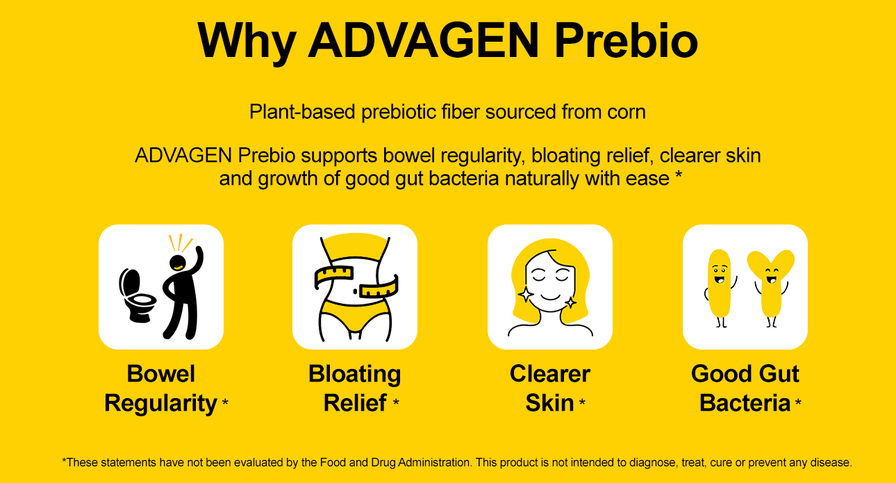 Fibrosol ADVAGEN Prebio - Soluble Prebiotic Fiber Powder Packets for ...