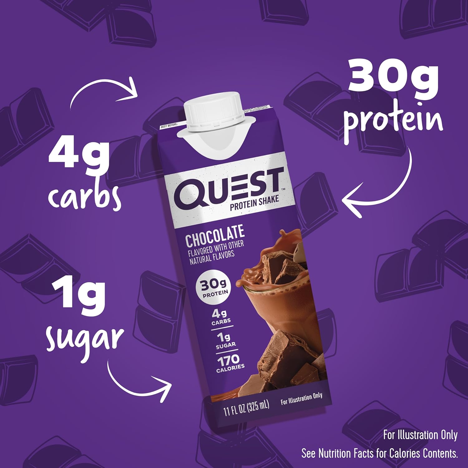 Quest Nutrition Protein Drink Shake 12 Pack 30g Protein Low Carb Ready ...