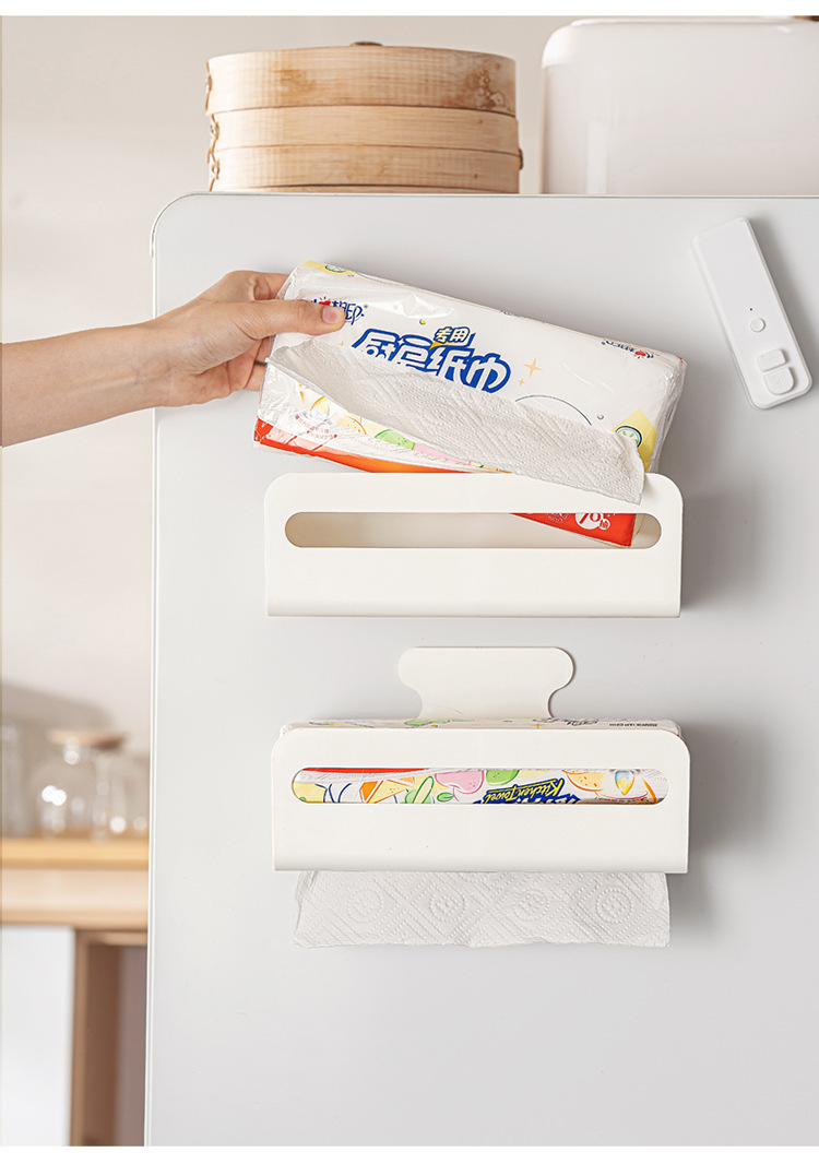 Magnetic Fridge Paper Towel Holder Kitchen Tissue Organiser Rack Wall ...