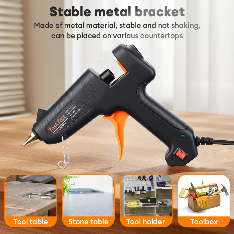 TASKTOOL 150W Wired Hot Melt Glue Gun + 10PCS 11MM Glue Sticks High ...