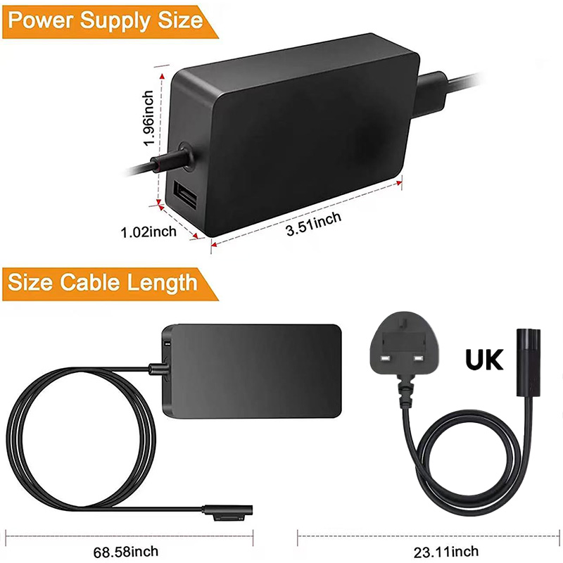 【🔥SG 24H SHIP🔥】65W Surface Pro Charger Compatible with Microsoft ...