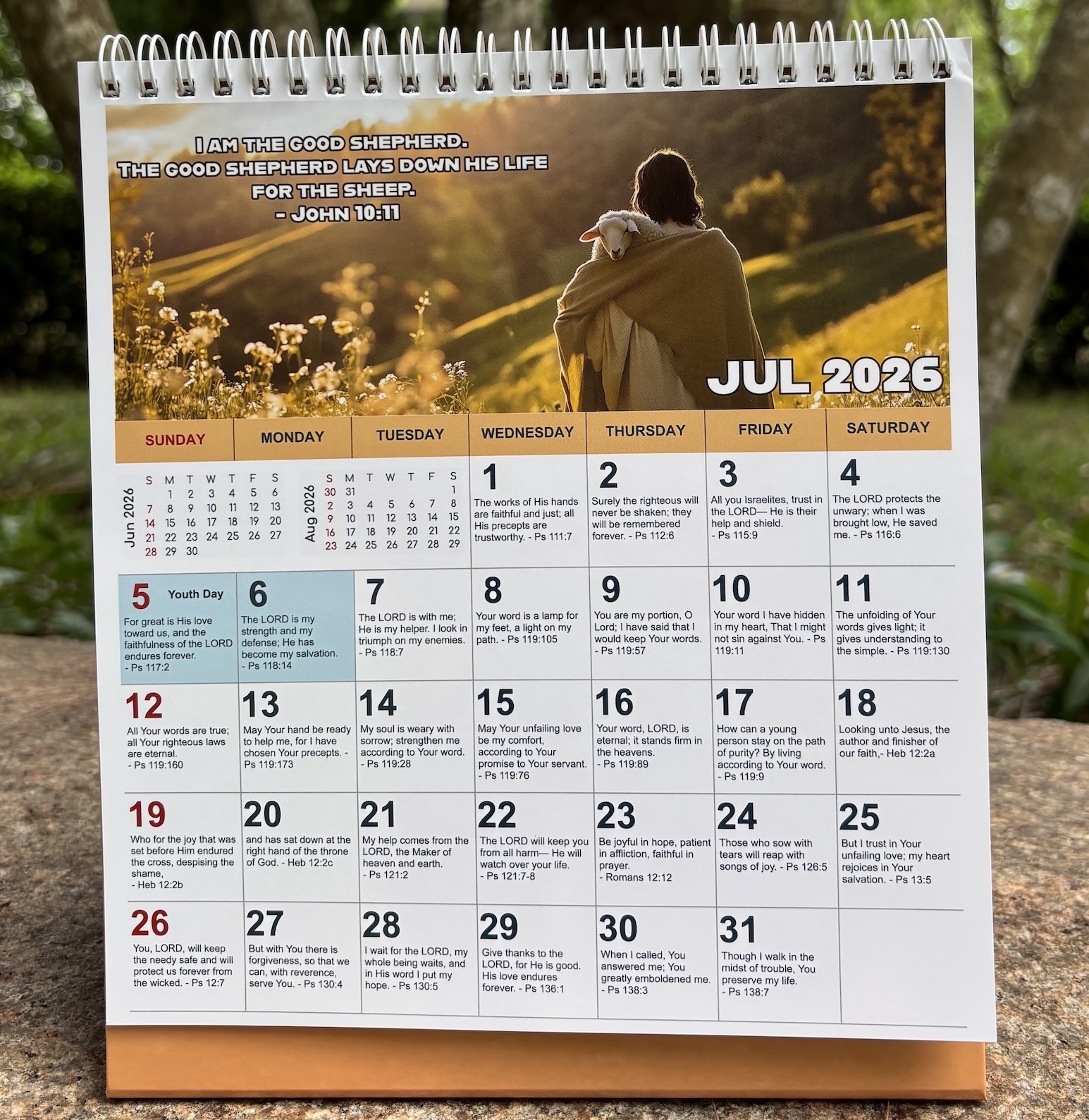 SET of 20| 2026 Christian Daily Bible Verse Desk Calendar | Spill ...