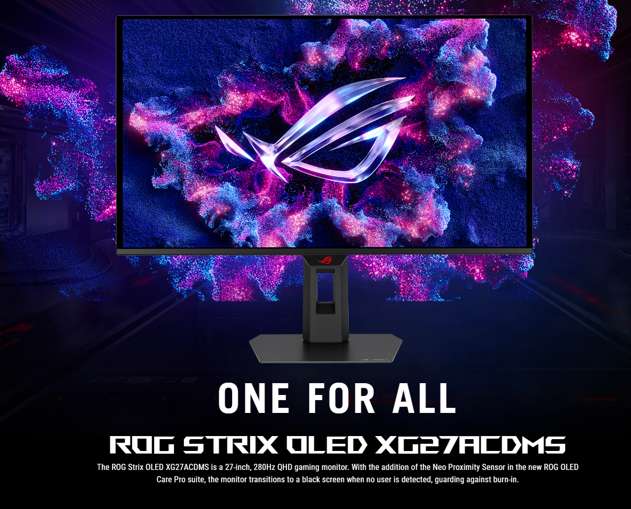ROG Strix OLED XG27ACDMS gaming monitor ― 27-inch (26.5-inch viewable ...