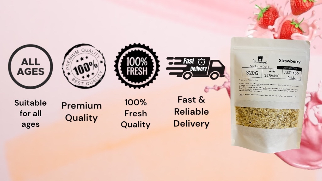 SG🇸🇬 Overnight Oats Premix 80g +\- (Salted Butterscotch Brownie ...