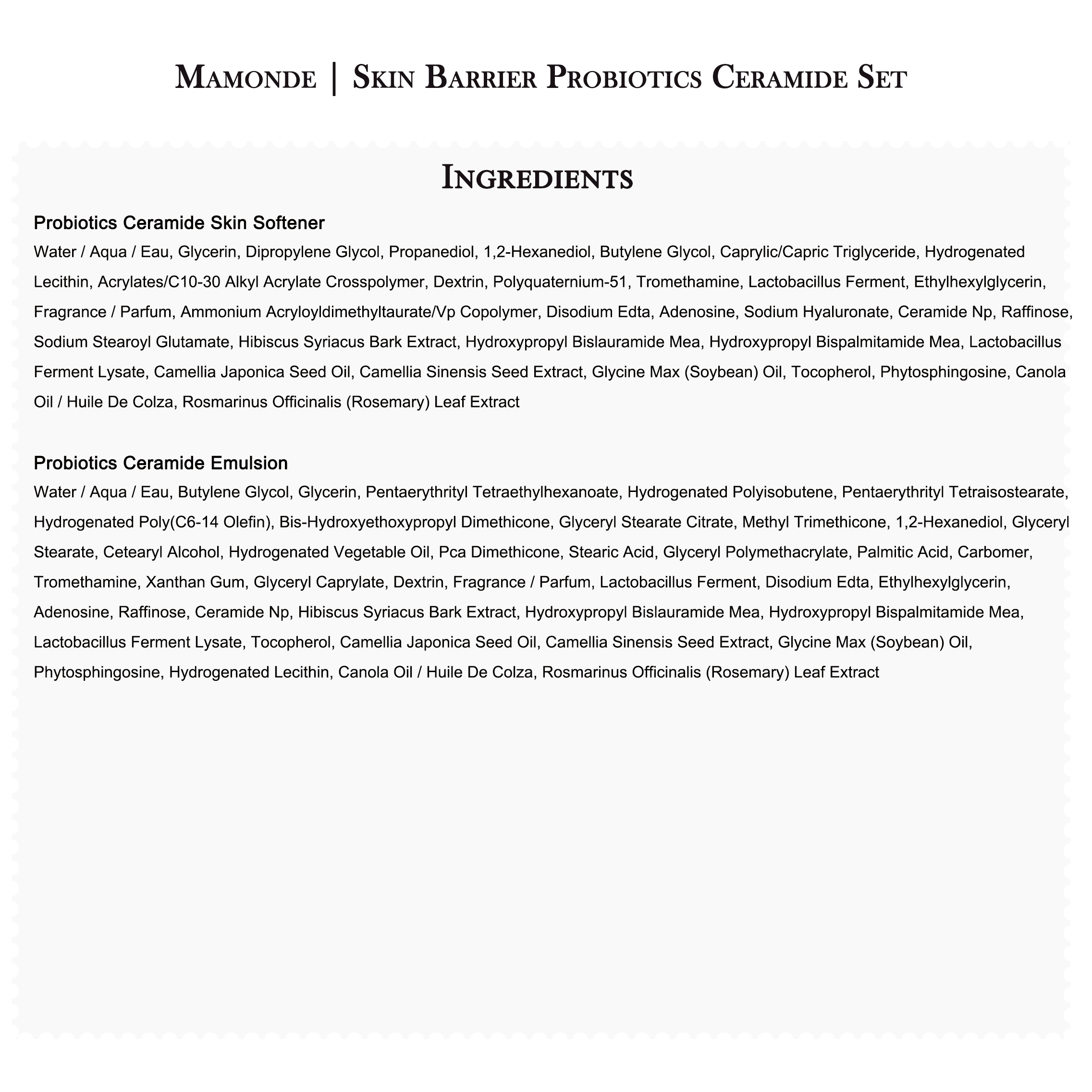 Mamonde | Skin Barrier Probiotics Ceramide Set (Skin Softener 200ml and ...