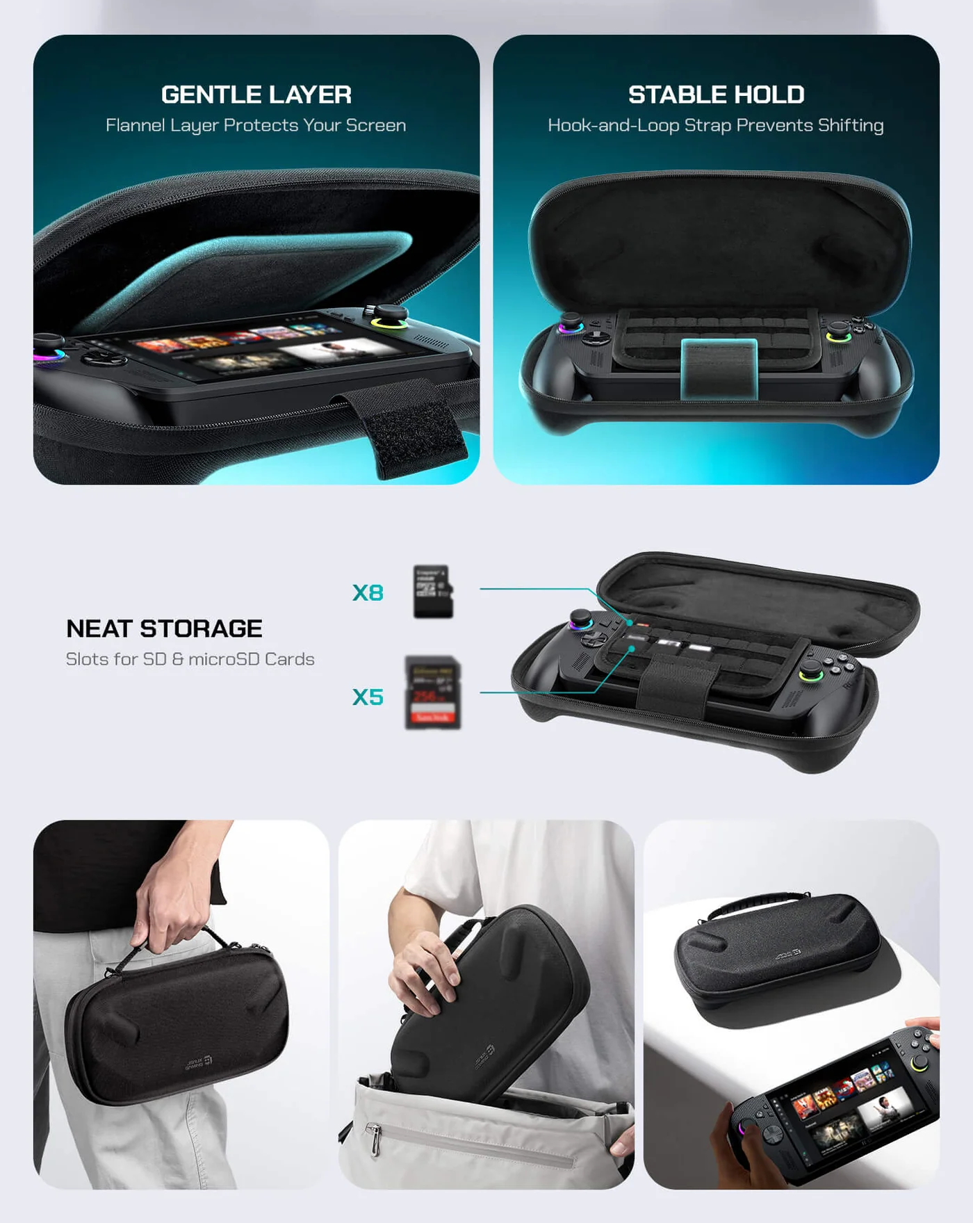 Official JSAUX Slim Carrying Case for ASUS ROG Xbox Ally X & ASUS ROG ...