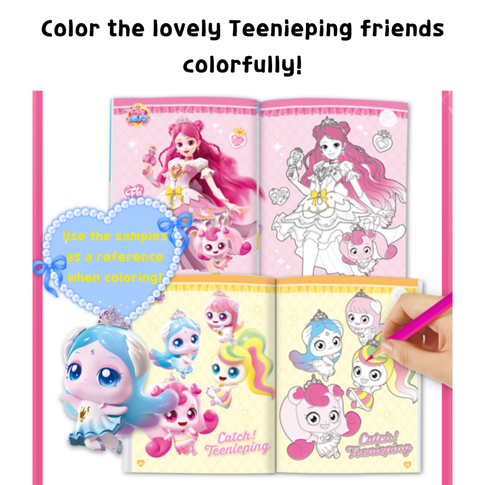 Season 6 Princess Catch Teenieping Sticker & Coloring Book Teenieping ...