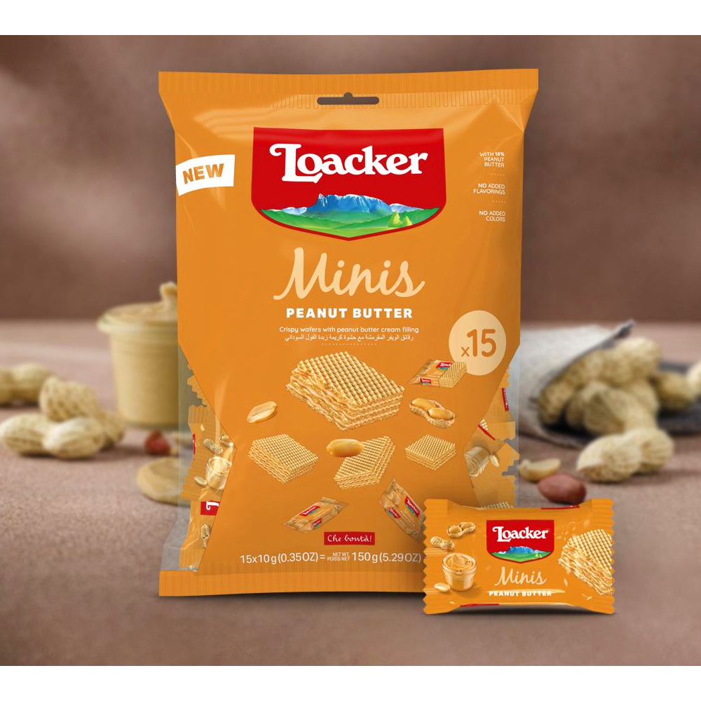 [Limited Time Carton Sale] Loacker Classic Minis Peanut Butter Crispy ...