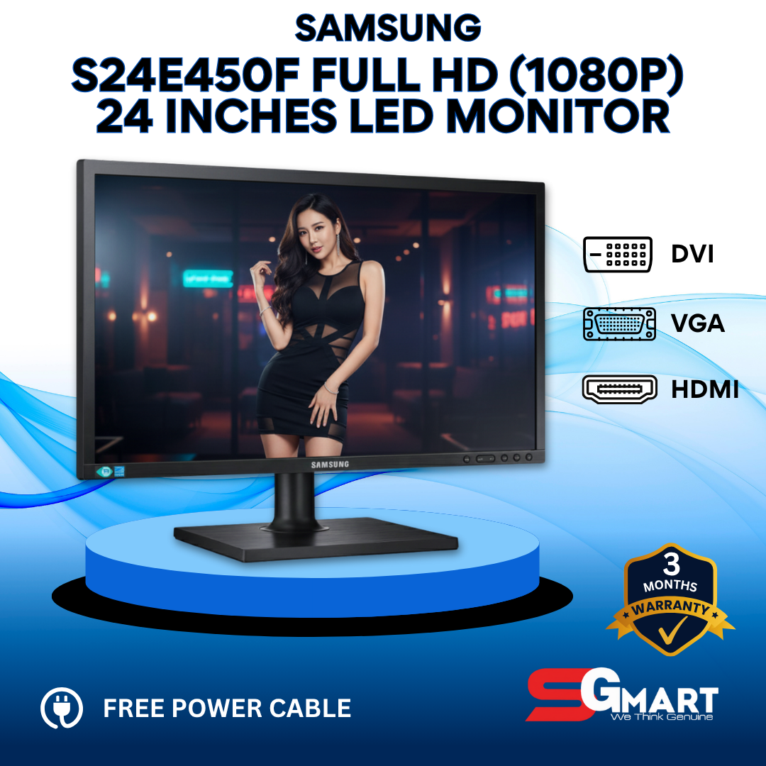 SAMSUNG S24E450 LED MONITOR WITH HDMI PORT - 24 INCHES | Shopee Singapore