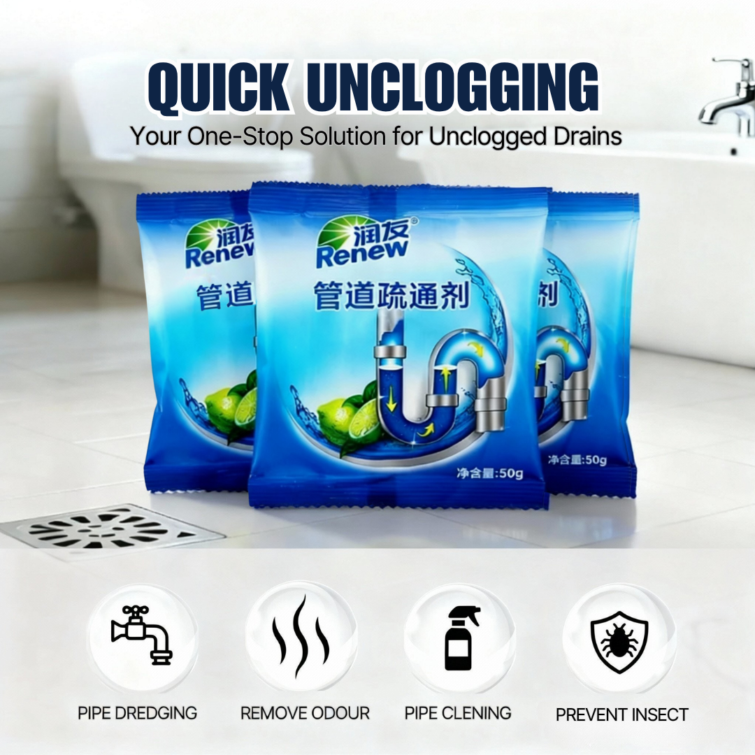 Mixshop Fast-Acting Pipe Clog Remover 50g | Sink Drain Cleaning Powder ...