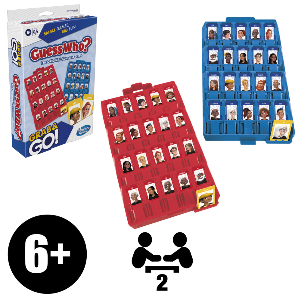 Guess Who? Grab and Go Game, Original Guessing Game for Kids Ages 6 and ...