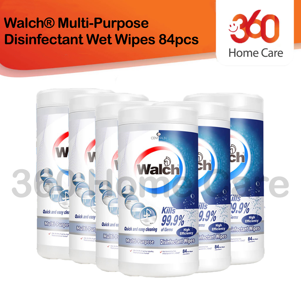 Walch® Multi-Purpose Disinfectant Wet Wipes 84pcs x 6 Rolls | Shopee ...