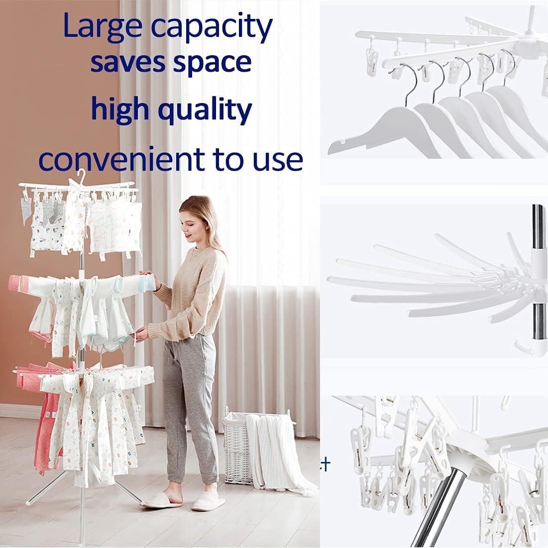 [SG Stock]Foldable Clothes Drying Rack Multifunctional Laundry Rack ...